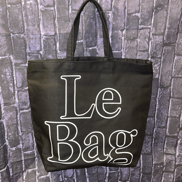 Le Bag | Bags | Vtg Le Bag 8s Blackwhite Extra Largetote Bag Retro ...